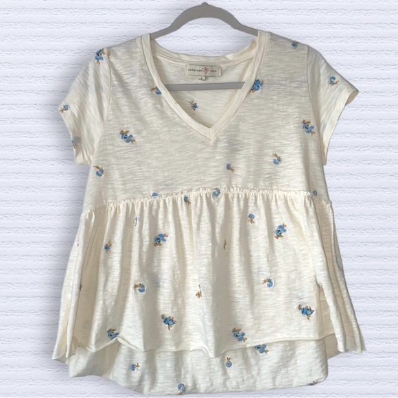 Penelope Rose | Tops | Penelope Rose Cream Babydoll Tee With ...